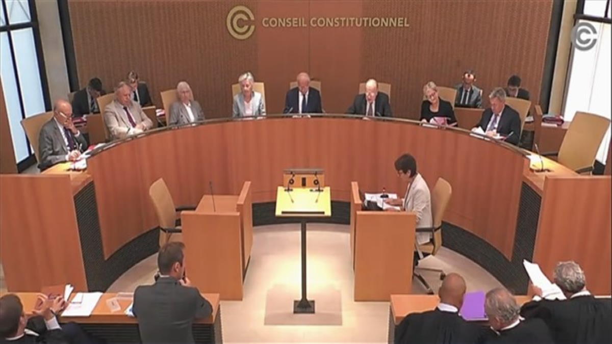 15 octobre 2019 : le Conseil constitutionnel a tenu ce matin l'audience ...