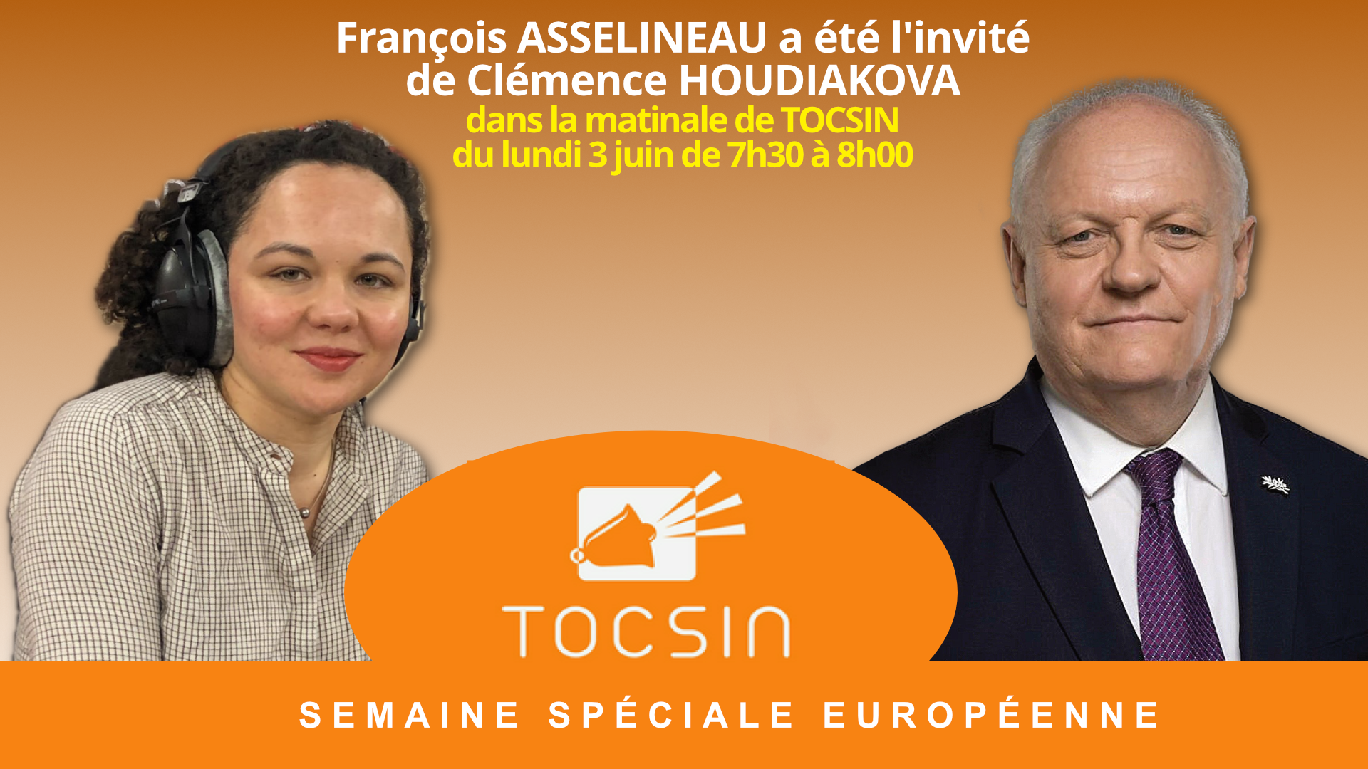 François ASSELINEAU été reçu par Clémence HOUDIAKOVA sur Tocsin - UPR